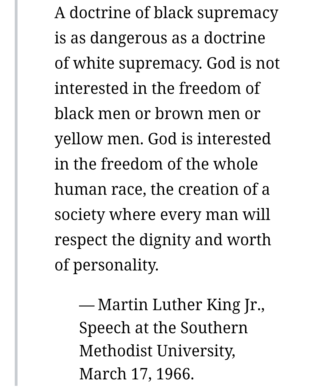 Fun Fact: MLK Warnings of Black Supremacy – Neko Random